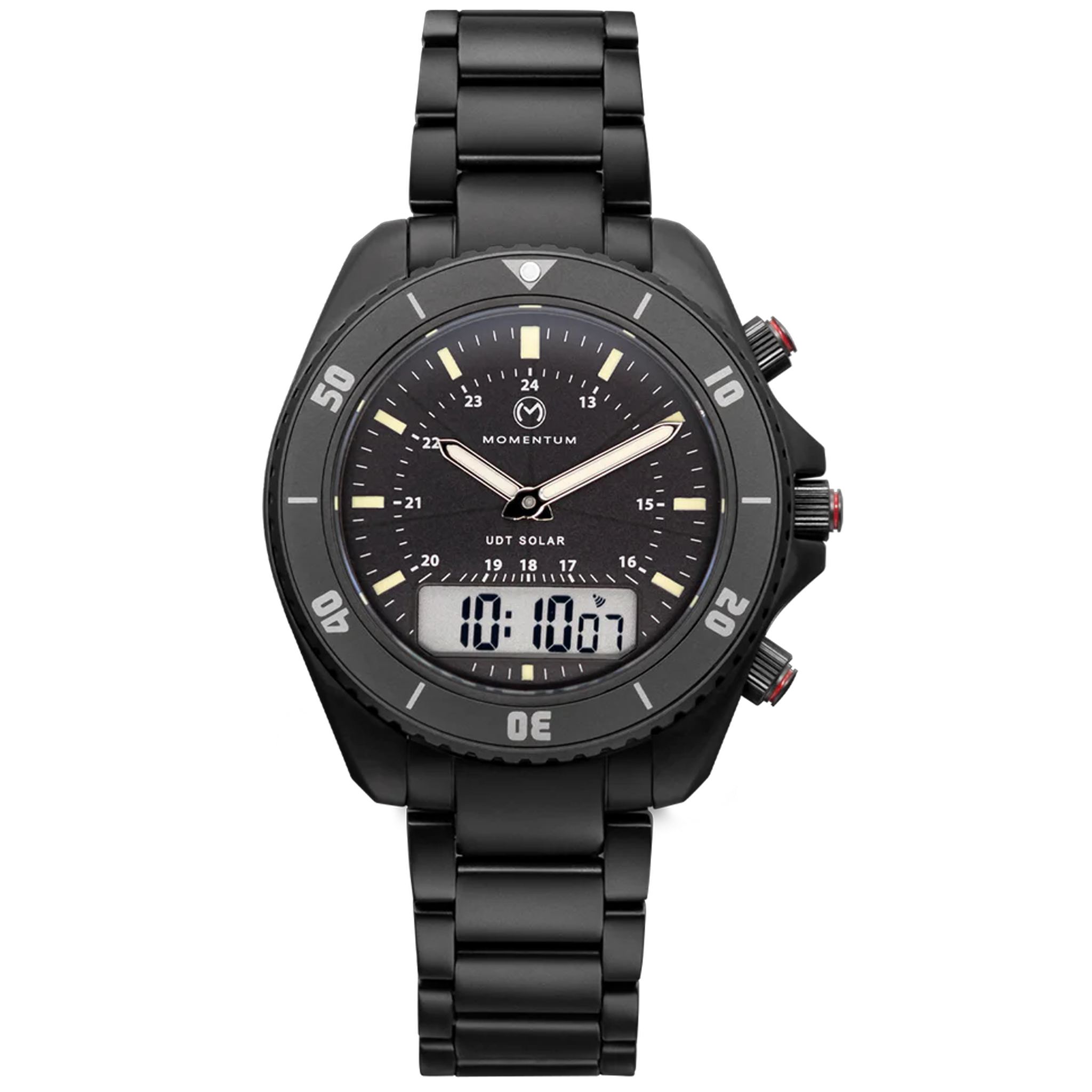 Momentum UDT Black SS Solar - Black Dial – Halifax Watch Company